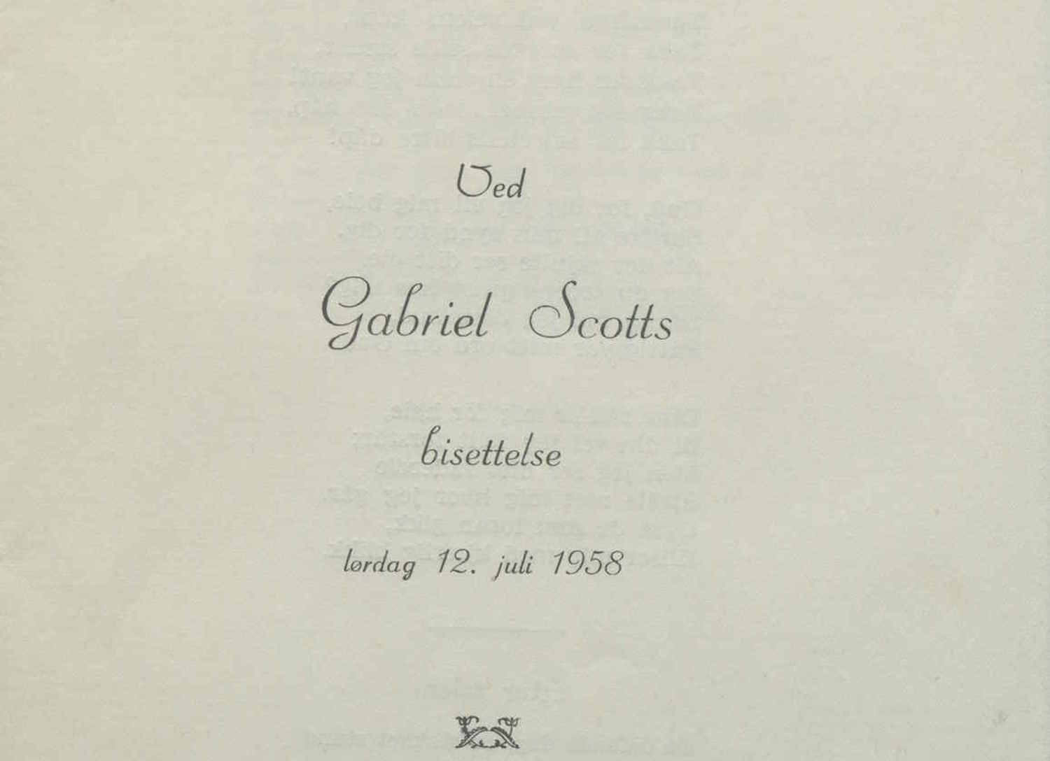 Et siste farvel med sørlandsdikteren Gabriel Scott - Avtrykk